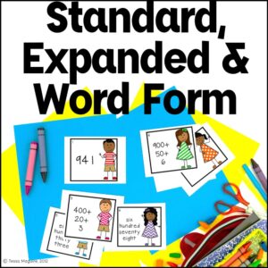 Standard Expanded and Word Form Task Cards - Tales from Outside the ...
