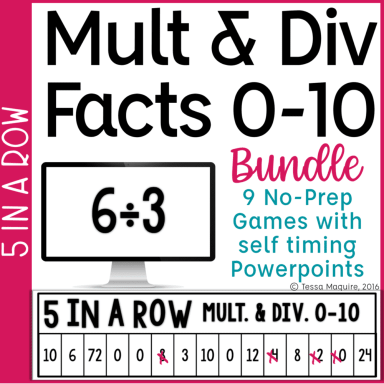 5 in a Row: Building Fact Fluency - Tales from Outside the Classroom
