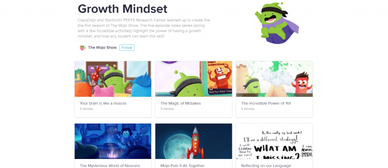 ClassDojo Growth Mindset - Tales from Outside the Classroom