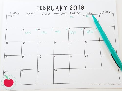 2018 Printable Calendars - Tales from Outside the Classroom