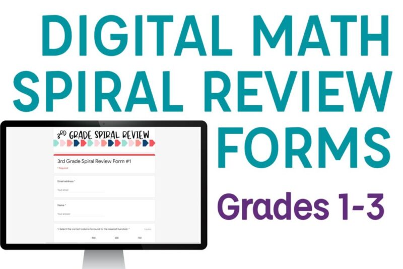 Free Digital Math Spiral Review Forms - Tales from Outside the Classroom